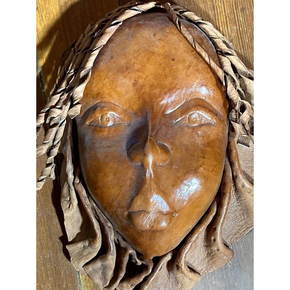 UNBRANDED | Wall Decor | Vintage Hand Molded African Tribal Leather ...